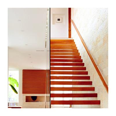 Cina Wood handrail floating staircase prefabricated wooden buy floating staircase in vendita