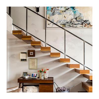 Cina Interior wood floating staircase white wooden floating stairs sydney in vendita
