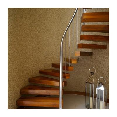 China Modern wood floating stairs design indoor wooden floating staircase kit Te koop