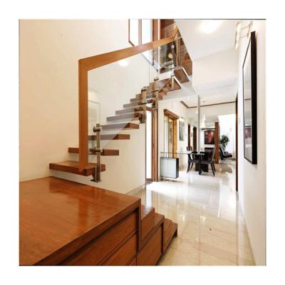 Cina Led floating wooden staircase solid wood floating stairs perth in vendita