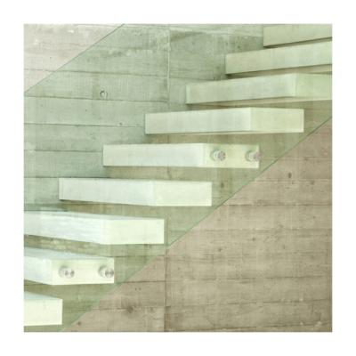 Cina Led floating wooden staircase solid wood floating stairs perth in vendita