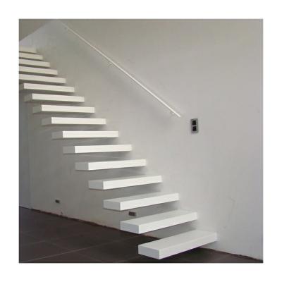 中国 Floating wood stair oak wood tread single stringer floating stairs 販売のため