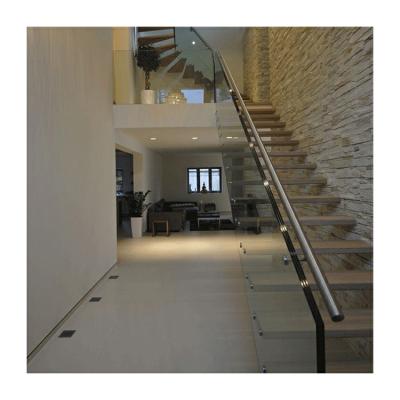 Cina Oak wood floating taircase high quality interior wood stairs floating staircase detail drawing in vendita