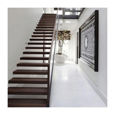 Cina Steel wood floating staircase small space wood floating stairs construction details in vendita