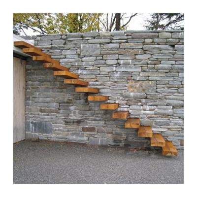 Cina Floating wooden ladder solid wood stair treads used floating staircase in vendita