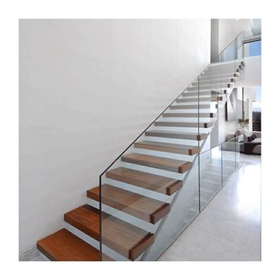 Cina Floating solid wood steps staircase type of wood stair railings floating staircase ronald malfi in vendita