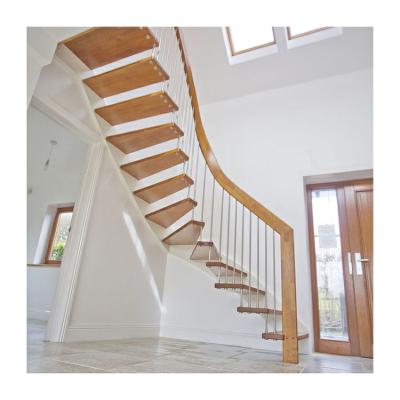 Cina Floating solid wood steps staircase type of wood stair railings floating staircase ronald malfi in vendita