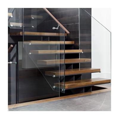 中国 Build wood floating staircase balustrade wood stairs floating handrail 販売のため