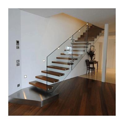 Cina Floating wood trends stairs wooden staircase photos floating front steps in vendita