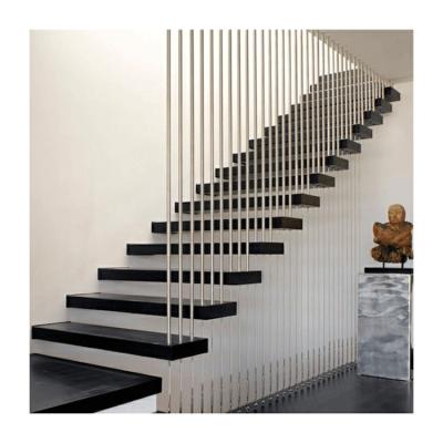 Cina Floating wood trends stairs wooden staircase photos floating front steps in vendita