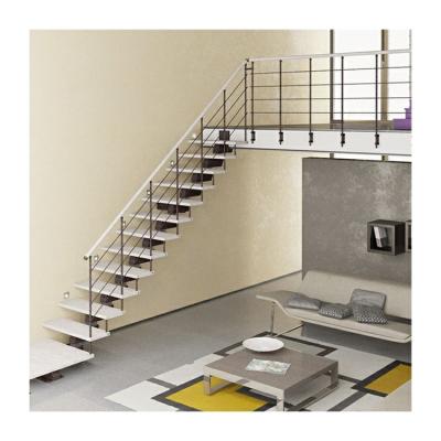 Cina Solid wood treads floating staircase elegant solid wooden stairs floating circular staircase in vendita