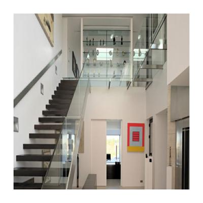 China Timber tread floating stair wooden staircase floating stairs design à venda