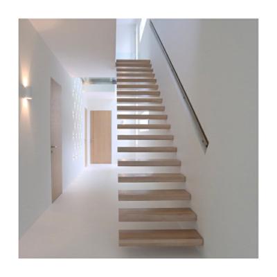 Cina Build wooden floating staircase house wood floating stairs detail in vendita