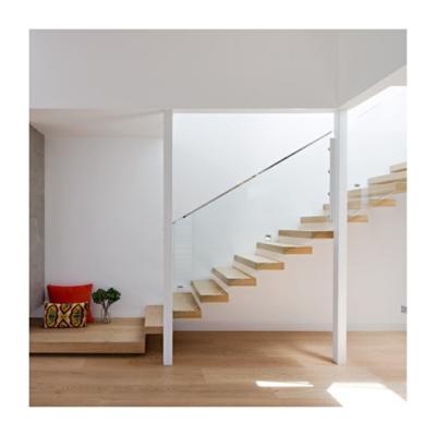 Cina Floating wood stairs building wooden stairs floating curved staircase in vendita