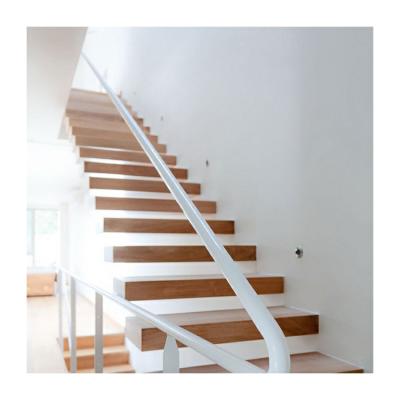 Cina Floating wood staircase design wood box staircase floating loft stairs in vendita