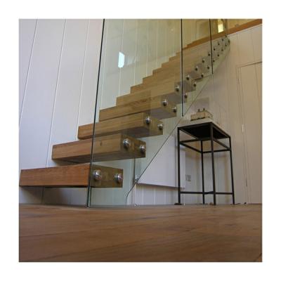 Cina Floating wood stairs manufactory contemporary wood marble floating stairs in vendita