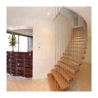 China Home timber floating staircase wooden steps floating staircase structural design for sale