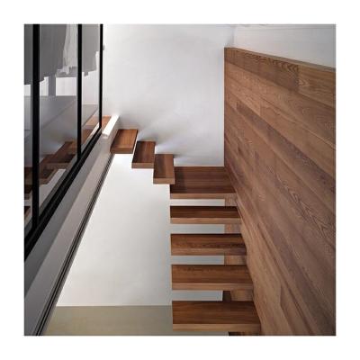 Cina Wooden floating staircase used wooden carpeted floating stairs in vendita