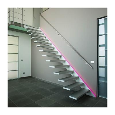 Cina Timber floating staircase designs wooden staircases diy floating stairs in vendita