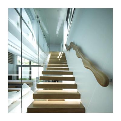 Cina Floating wooded staircase beautiful wood stairs cheap floating staircase in vendita