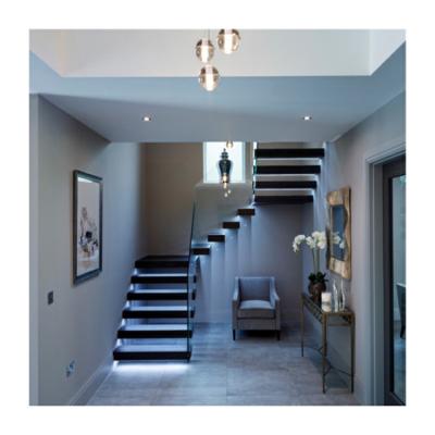 Cina Oak tread floating staircase wooden staircase images floating stairs for sale in vendita