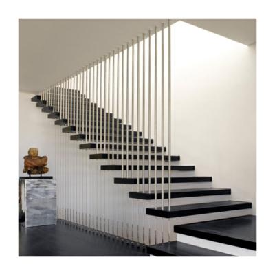 中国 Timber tread floating stairs open wood floating deck stairs 販売のため