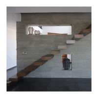 China Timber tread floating stairs open wood floating deck stairs for sale