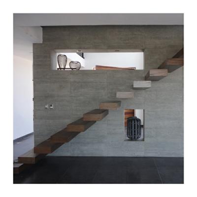 中国 Timber tread floating stairs open wood floating deck stairs 販売のため