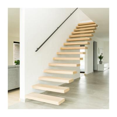 Cina Timber floatings stair external wooden floating staircase price in vendita