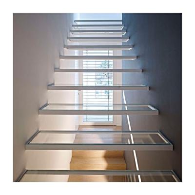 Cina Wire railing stair glass staircase fencing floating stairs glass railing in vendita
