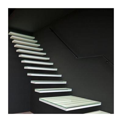 Cina Wire railing stair glass staircase fencing floating stairs glass railing in vendita