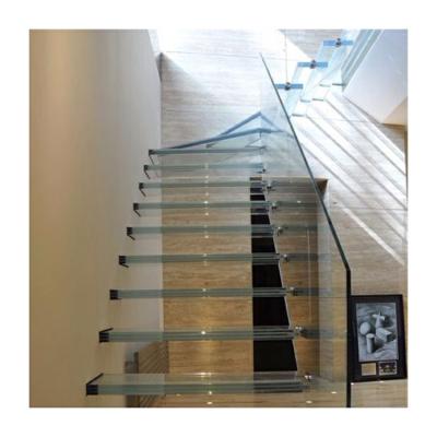 Cina Precast stairs staircase glass balustrade floating staircase for indoor in vendita