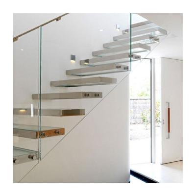 Cina Diy stairs glass stair treads price floating stairs with glass in vendita