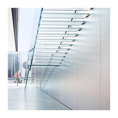 中国 Space saving custom glass floating glass stairs 販売のため