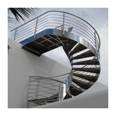 Cina Wood treads curved staircase uk Ghana curved stairway in vendita