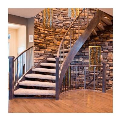 Cina Wooden tread curved stair lift Bermuda customize curved stairway in vendita