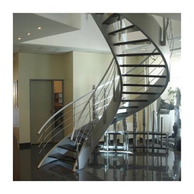 Cina Timber step arched staircase Mongolia stairway nosing for curved stairway in vendita