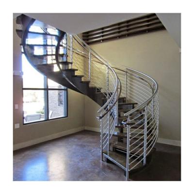 Cina Wood step stair nosing for curved stairs Paraguay round stairway for home in vendita