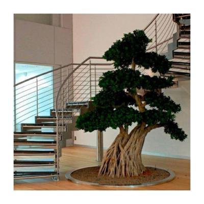 China Reliable quality double layer glass luxury curved staircase stainless steel semi curved stairway for sale