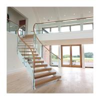 China Solid timber steps curved tread Aruba diy curved deck stairway for sale