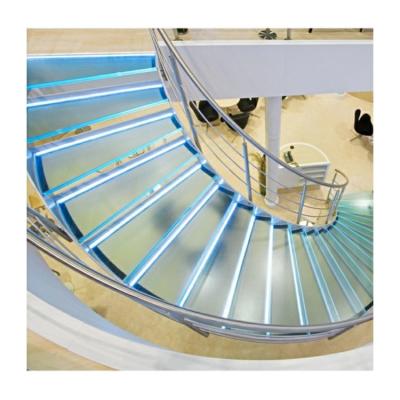 China Modern sgp laminated glass curved bottom stairs stairway gate for curved stairway for sale