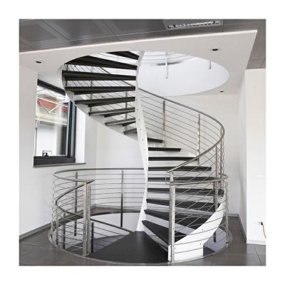 Cina Solid timber steps stair treads for curved stairs Kazakhstan stairway curved design in vendita