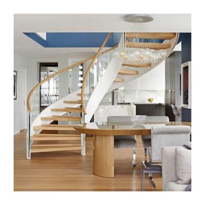 Cina Wood treads half circle stairs design Trinidad and Tobago deck with curved stairway in vendita