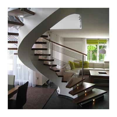 Cina Wood treads half circle stairs design Trinidad and Tobago deck with curved stairway in vendita