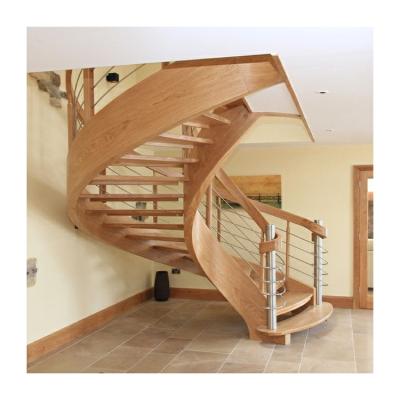 Cina Wood treads half circle stairs design Trinidad and Tobago deck with curved stairway in vendita