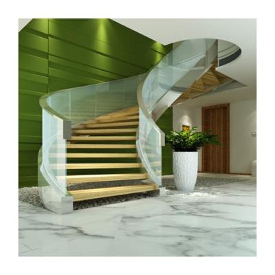 Cina Wood treads half circle stairs design Trinidad and Tobago deck with curved stairway in vendita