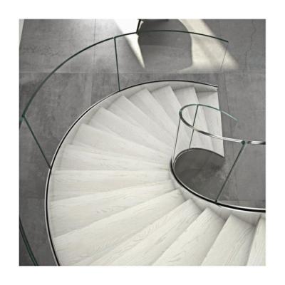 China Solid timber steps arc stairs Burkina Faso curved exterior stairway for sale