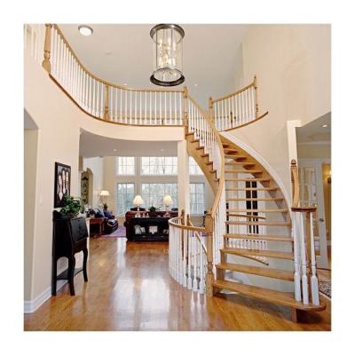 China Timber wooden tread curved exterior stairs Vietnam how much is a curved stairlift for sale