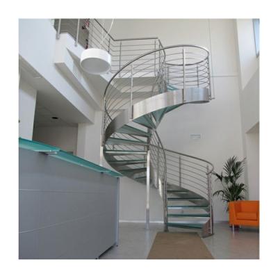 Cina Customized design double layer glass slightly curved staircase stair treads for curved stairway in vendita