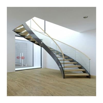 Cina Timber wooden treads curved chair lift Chad curved metal stairway in vendita